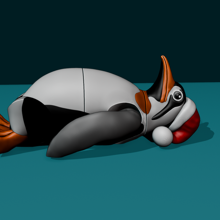 3D Printable PRINT-IN-PLACE 360 FLEXI IVAN THE PENGUIN by MELS 3D LABS